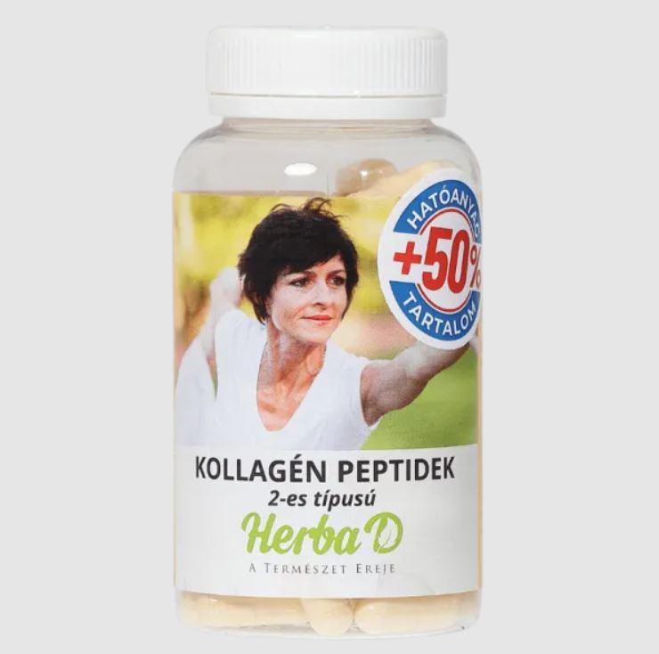 Kollagén peptid 2-es típusú étrend-kiegészítő 100 db zselatin kapszula ...